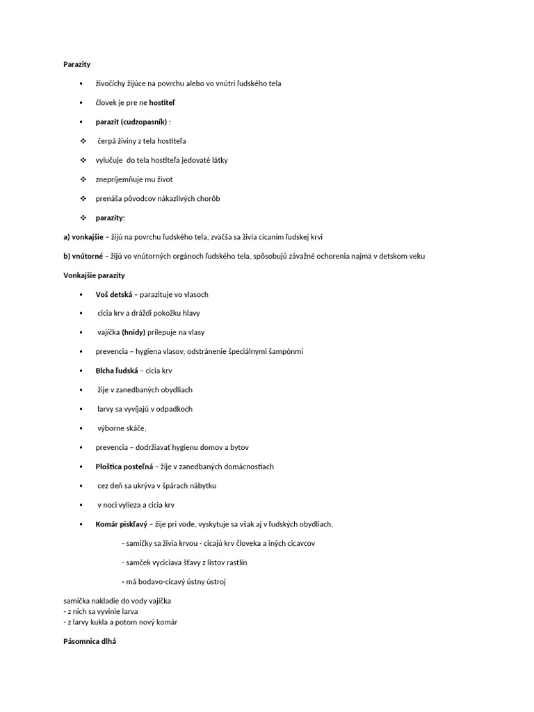 Parazity | PDF