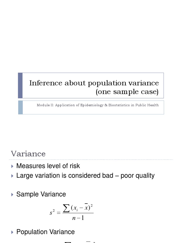 Inference on Population Variance | PDF | Chi Squared Distribution ...