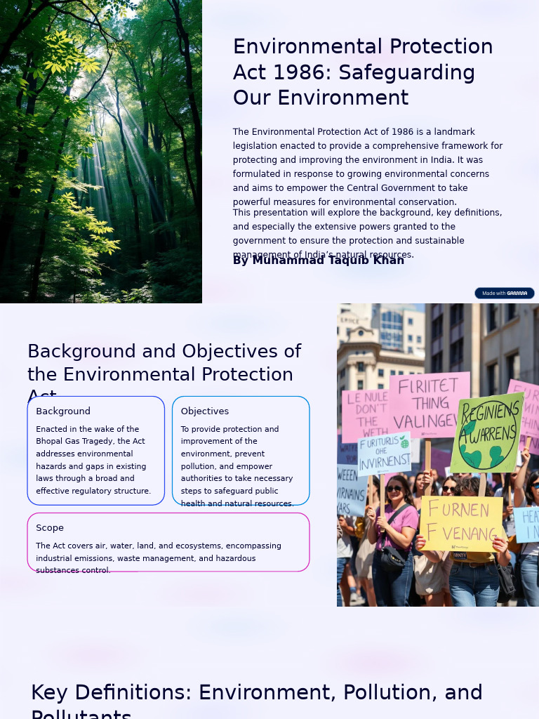 Environmental Protection Act 1986 Overview | PDF | Environmental ...