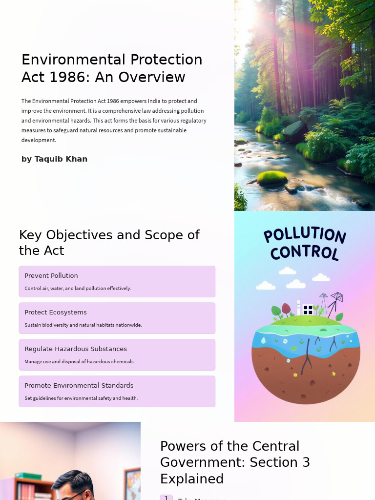 Objectives of the Environmental Act 1986 | PDF | Environmental ...