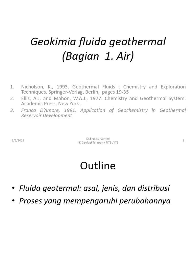 Geokimia Fluida Geothermal | PDF