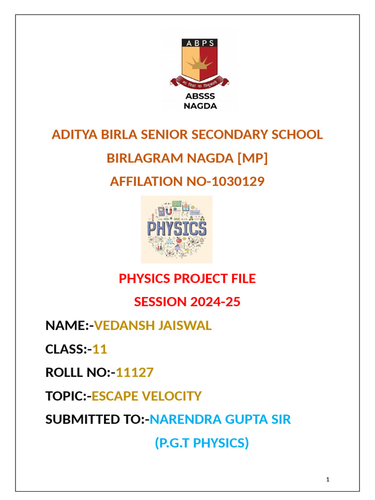 Vedansh PROJECThnjymkl. o Oilujyhgtrf | PDF | Force | Gravity