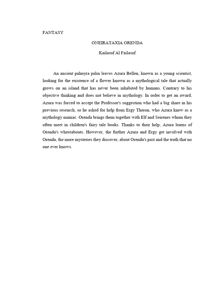 Sinopsis - Kailasuf Al Failasuf | PDF