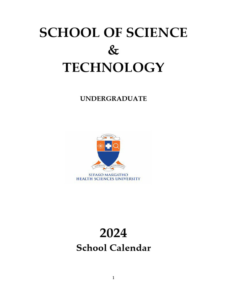 2024 School of Science Calendar | PDF | Academic Degree | Thesis