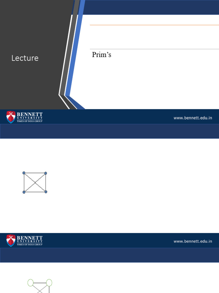 L10 Minimum Spanning Trees, Prims Algorithm | PDF | Applied Mathematics | Graph Theory