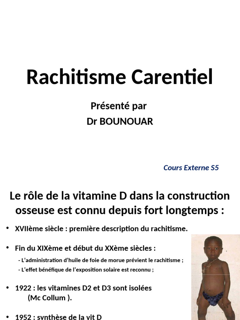 9.rachitisme Carentiel | PDF | Vitamine D | Calcium