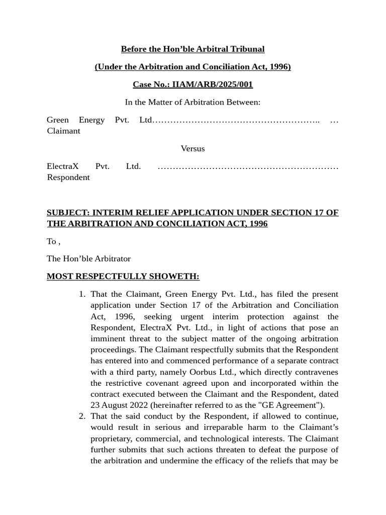 Exercise 4 (Caad) - Interim Relief | PDF | Arbitration | Adjudication