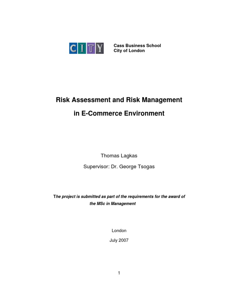 Risk Assessment e Commerce | PDF | Risk Management | Risk Assessment