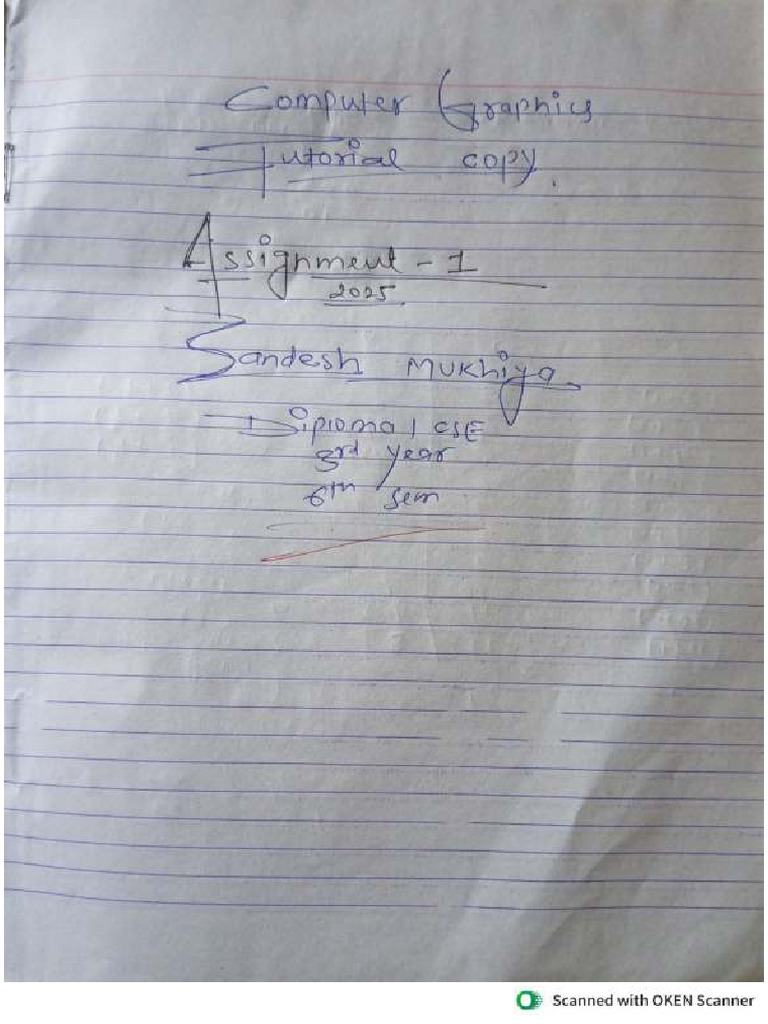 Computer Graphics Assignment 1 | PDF