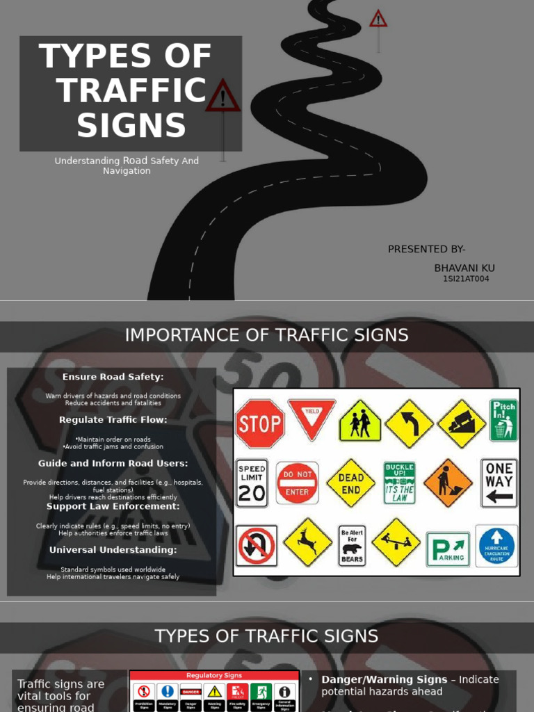 Types of Traffic Signs Explained | PDF | Traffic | Road Infrastructure