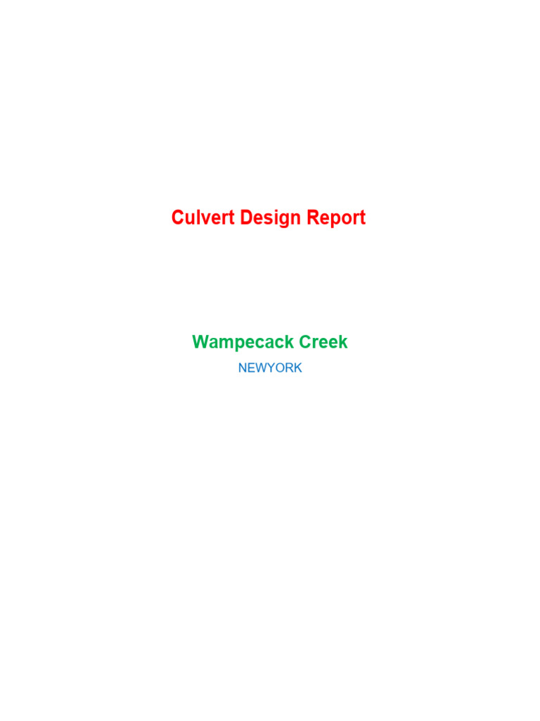 Culvert Design Report 4142025 | PDF | Concrete | Reinforced Concrete