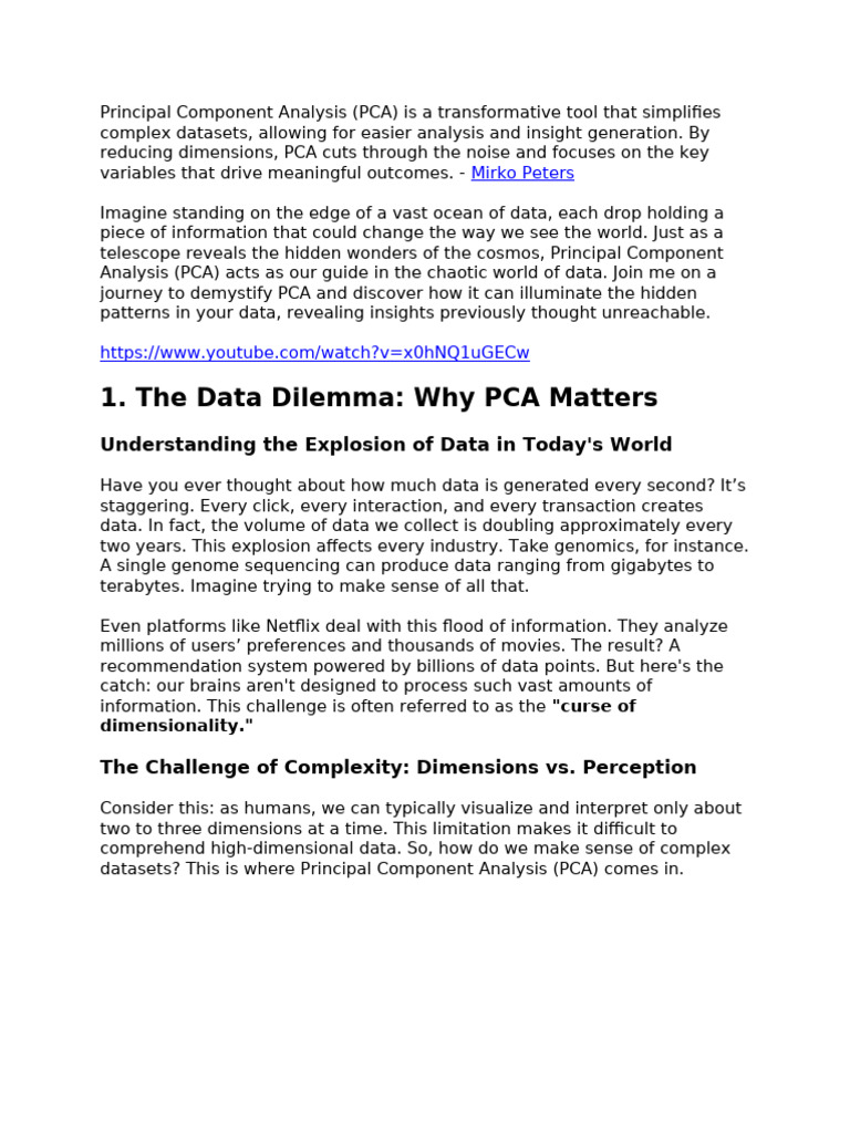 Principal Component Analysis | PDF | Principal Component Analysis | Covariance
