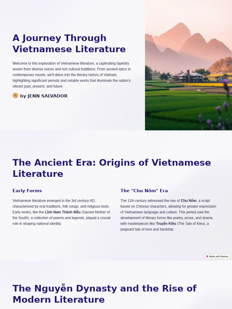 A Journey Through Vietnamese Literature | PDF | Writing