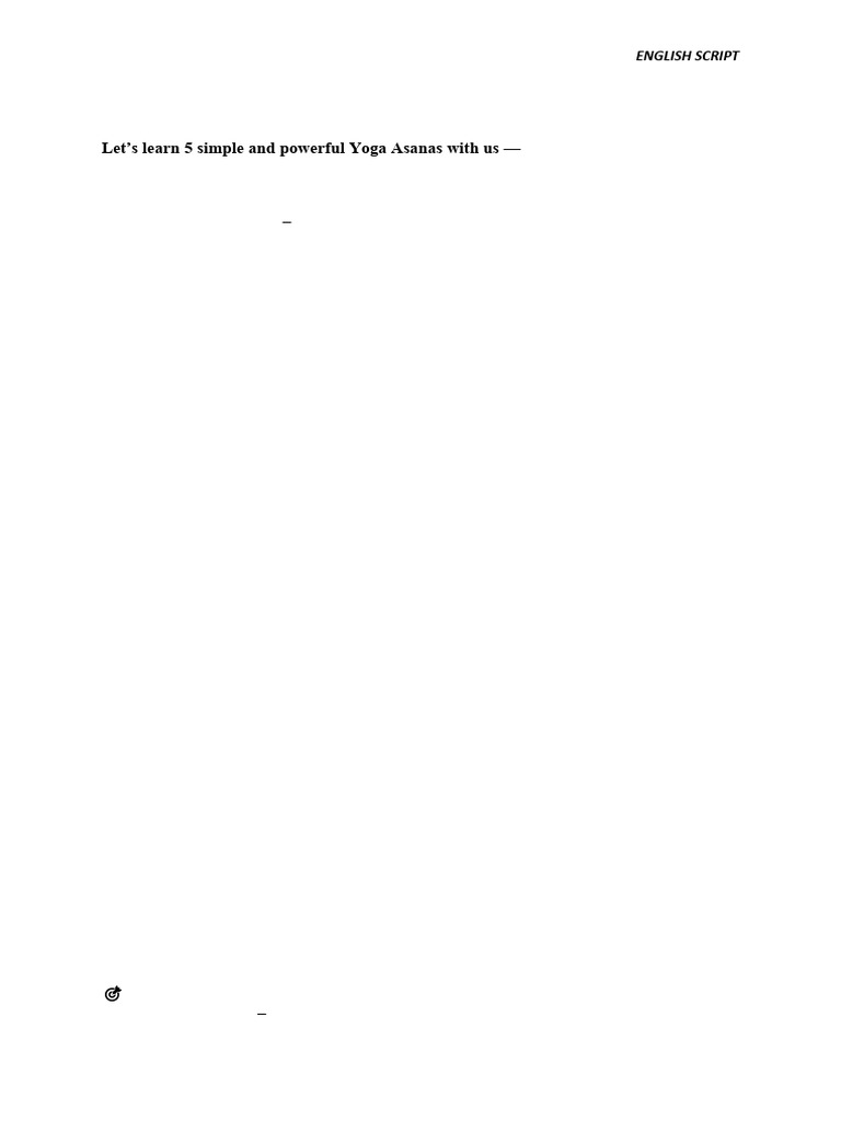 Yoga Script ENG | PDF