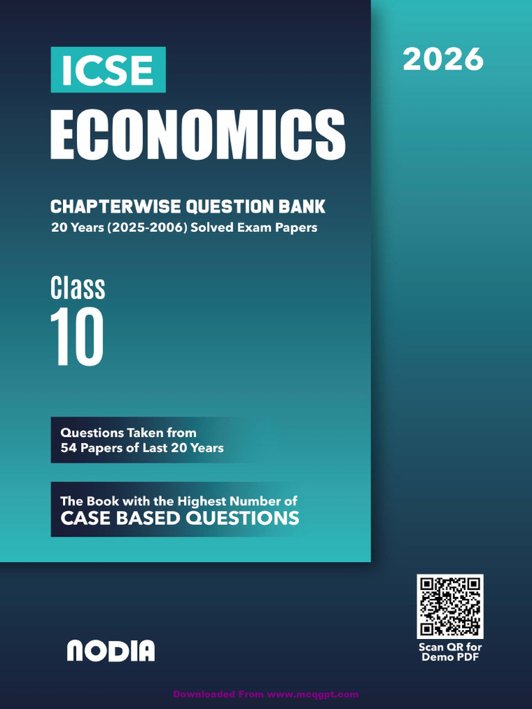 Economics Question Bank for Class 10 | PDF | Cost Of Living | Taxes