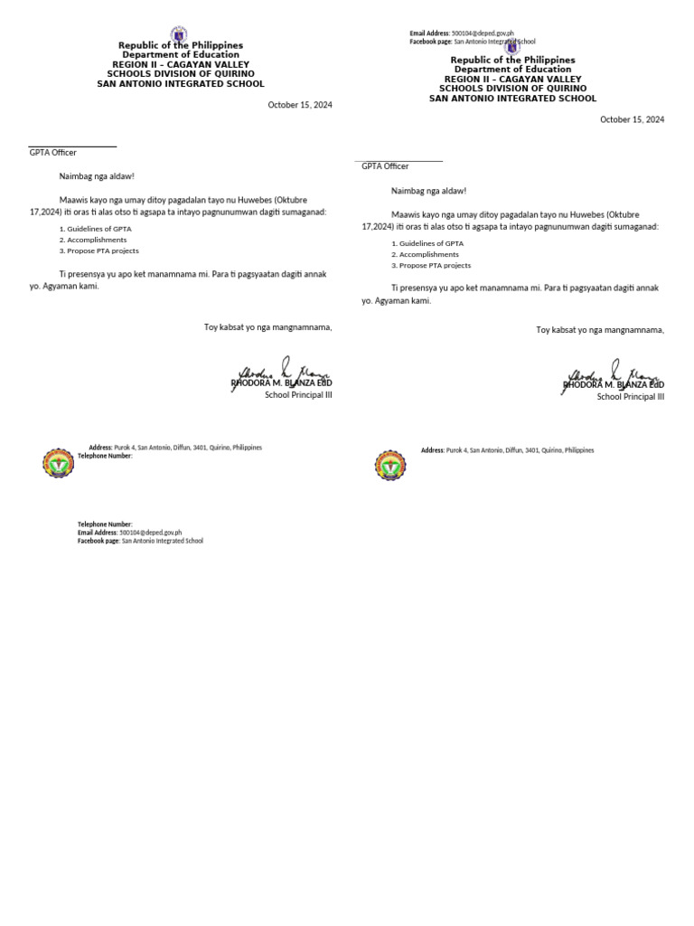 GPTA Meeting(New)2024 2025 | PDF