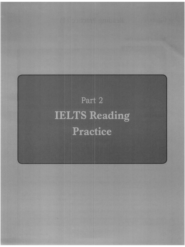 Ielts Readng Practice Test | PDF