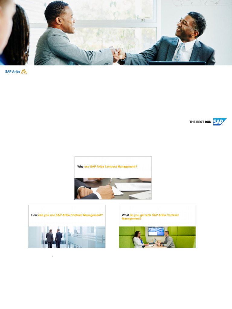 SAP Ariba Contract Management Overview | PDF | Computing | Information ...