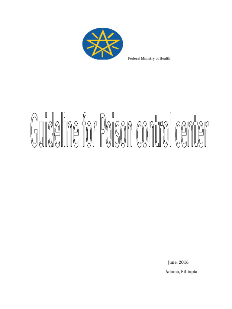Ethiopia Poison Control Guidelines | PDF | Toxicology | Emergency ...