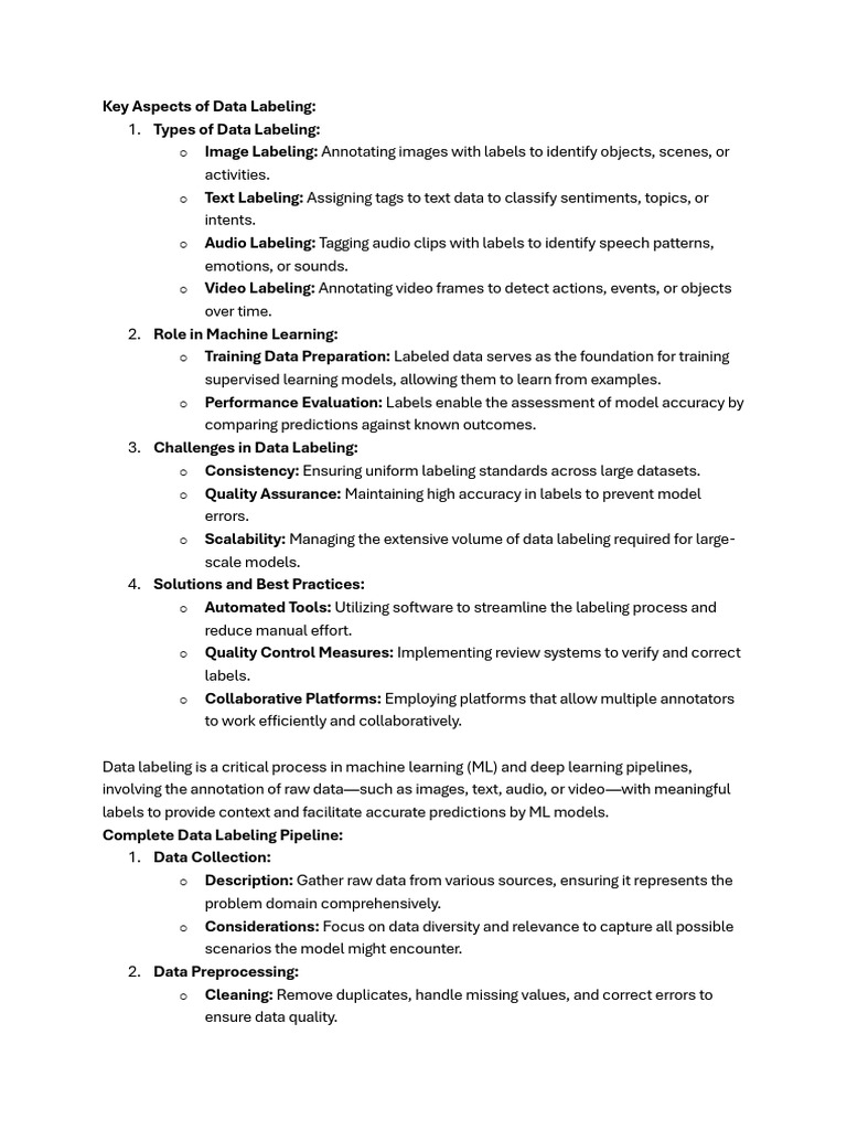 Data Labeling in Machine Learning | PDF | Machine Learning | Cross ...