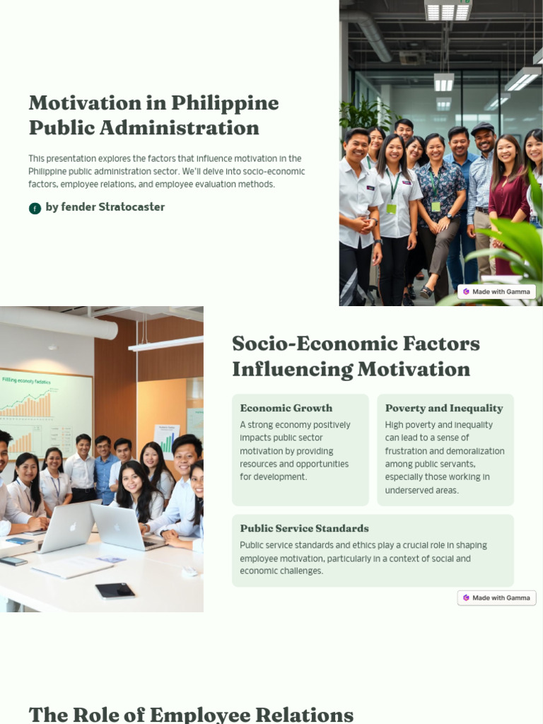 Factors Influencing Motivation in Philippine Public Administration ...