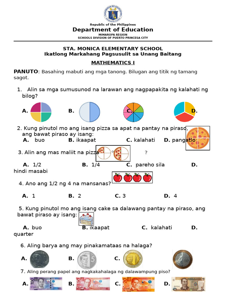 q4 Math Exam | PDF
