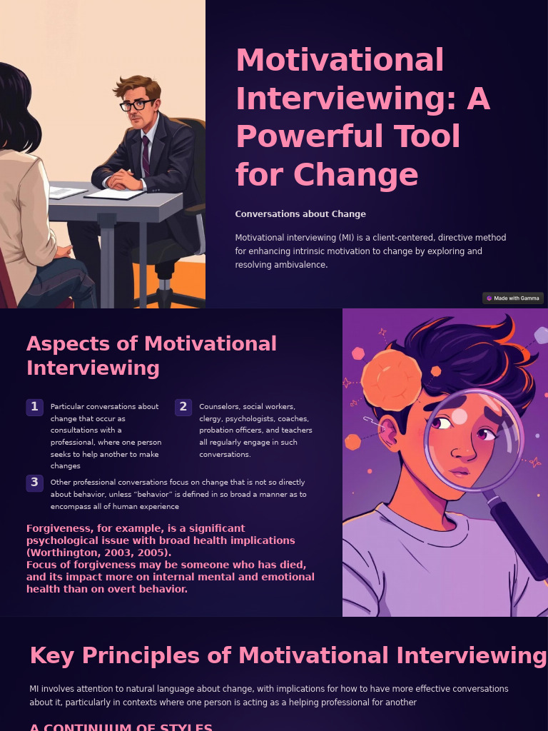 Motivational Interviewing A Powerful Tool For Change | PDF | Self ...
