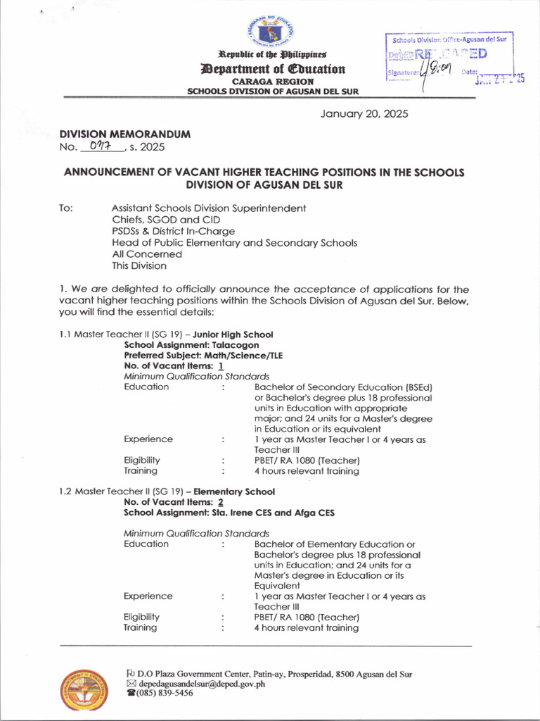 DM No 037 S 2025 | PDF