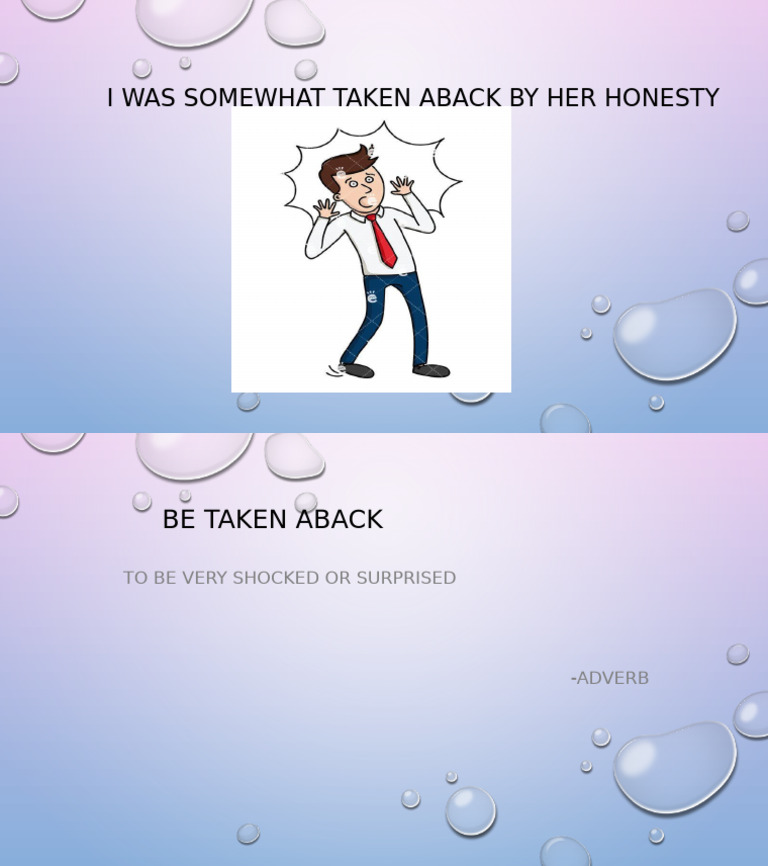 Be Taken Aback | PDF
