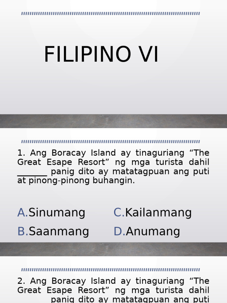 Fil NAT Reviewer | PDF