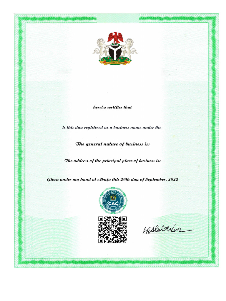 Goldendav Digital Prints Registration Certificate | PDF