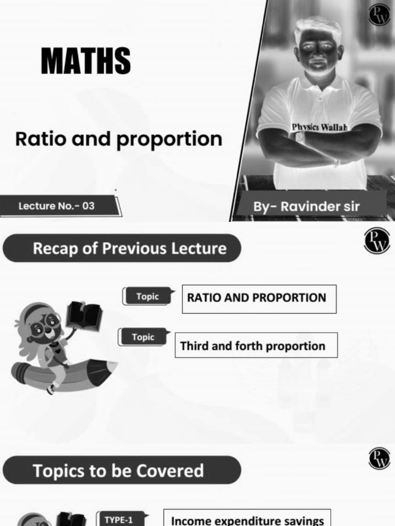 Ratio Proportion Notes | PDF