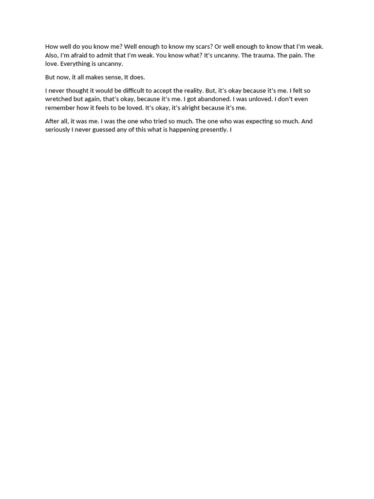 How Well Do You Know Me | PDF
