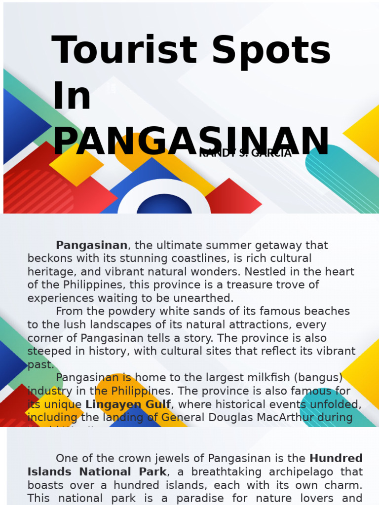 Top Tourist Spots in Pangasinan | PDF