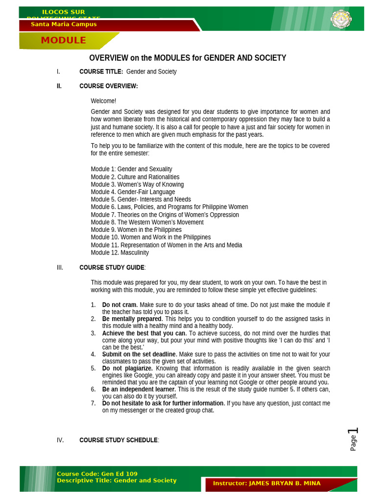 ISPSC-Module-inner-page_Gender-and-Society | PDF | Sexual Orientation ...