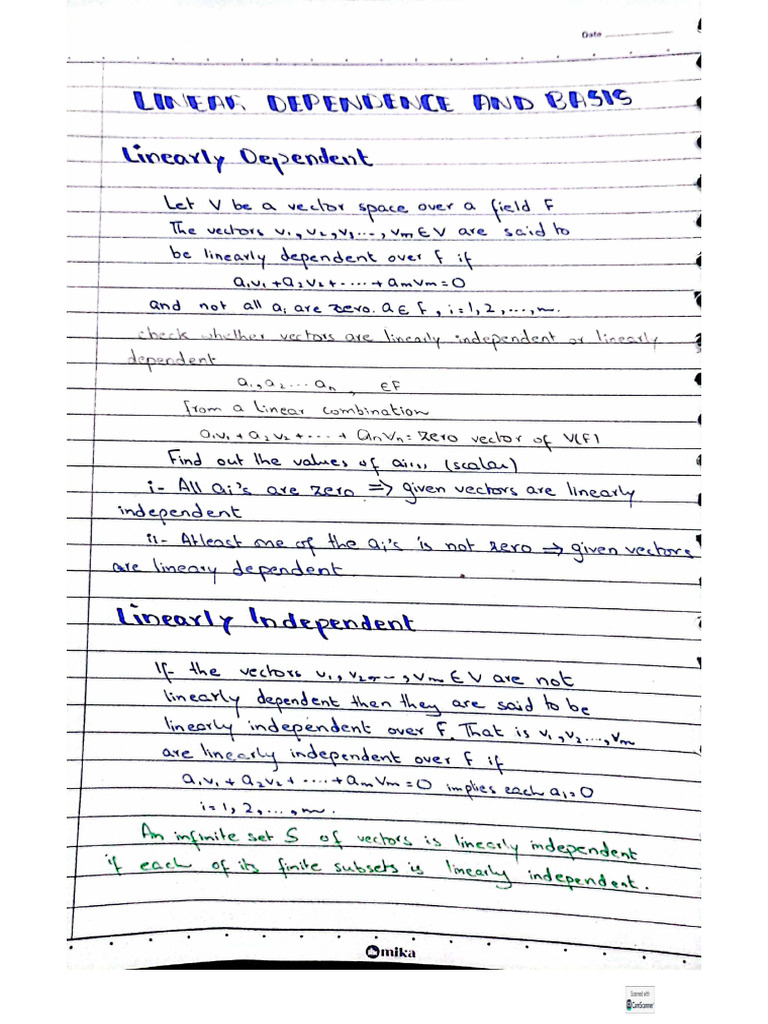 Linear Algebra - chp6... Topics + Ex6.2 | PDF