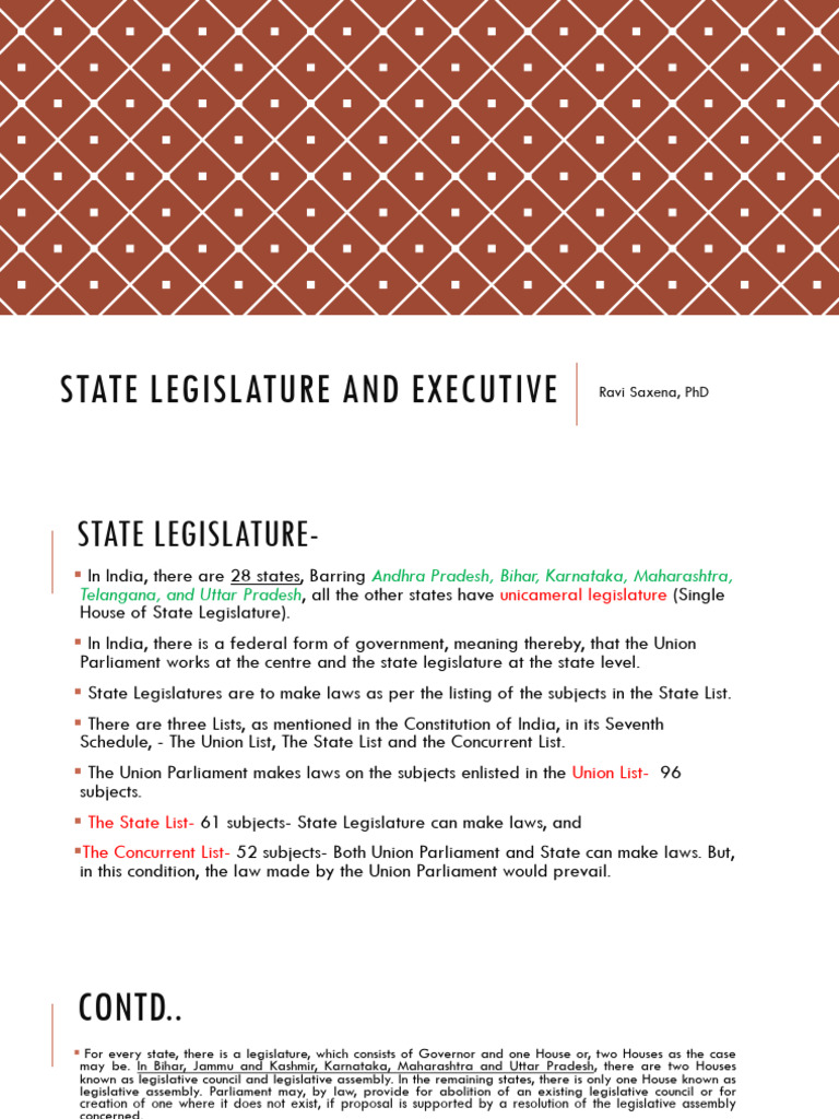 Overview of Indian State Legislature and Executive | PDF | Bill (Law ...
