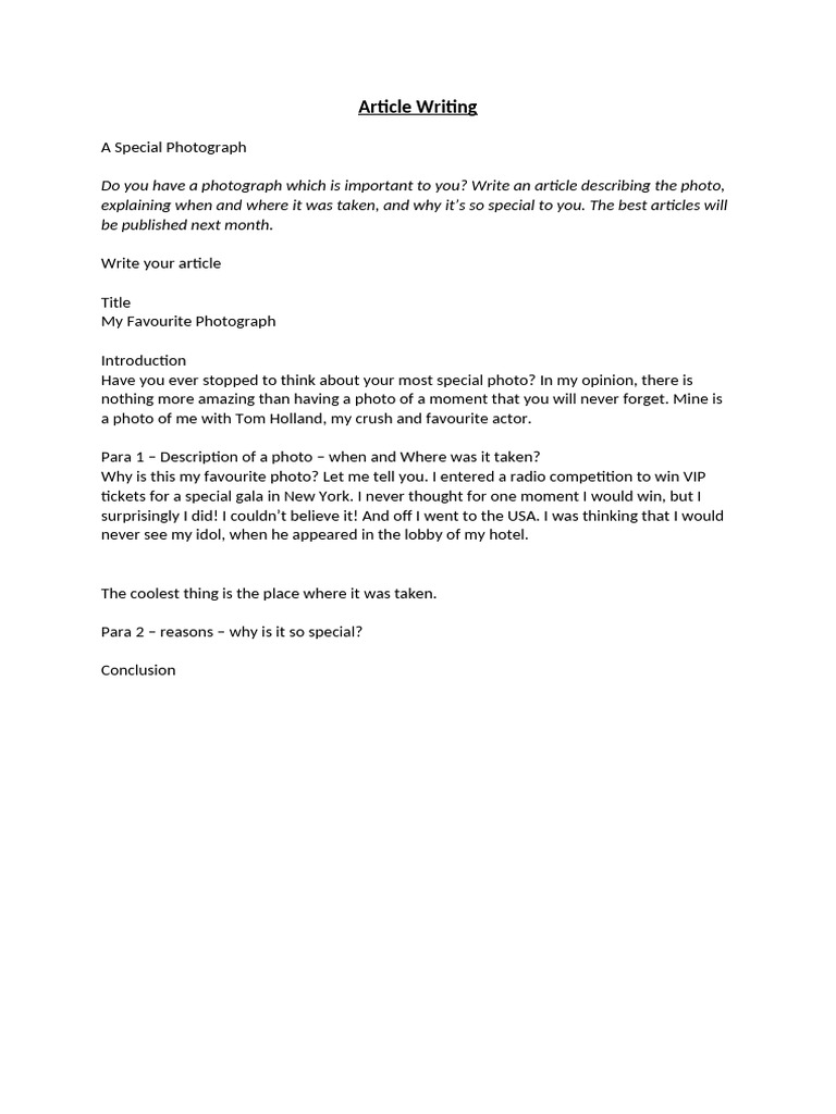 Article Writing - Question To Model | PDF