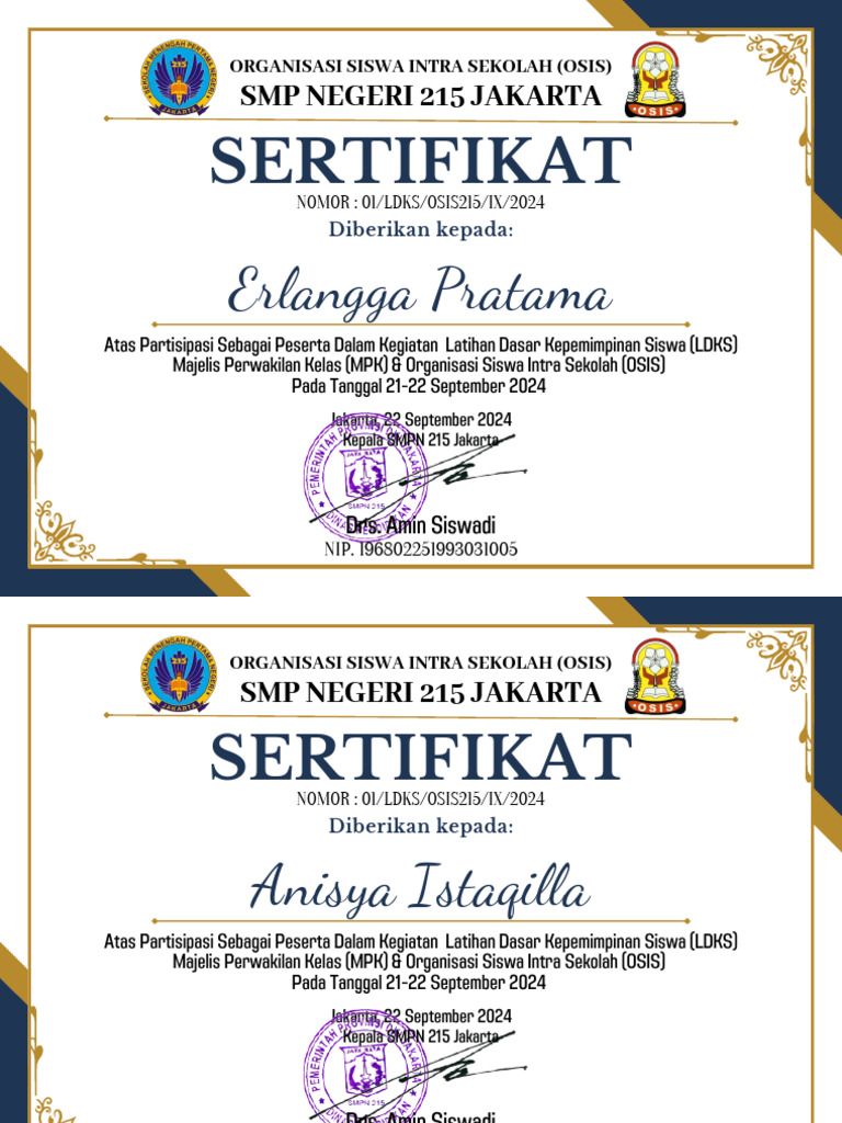 Sertifikat LDKS 215 '24 - 20241111 - 102019 - 0000 | PDF