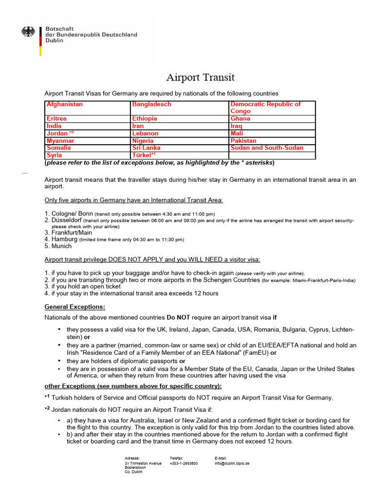 Airport Transit Rules - Germany | PDF | Travel Visa | International Relations