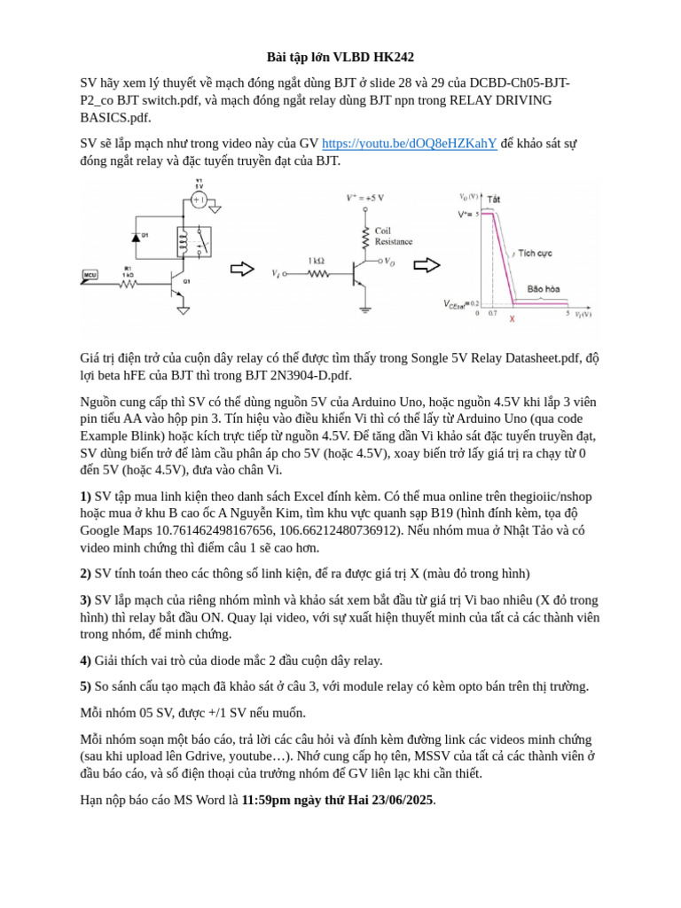 Bài tập lớn VLBD 20242025HK2 | PDF