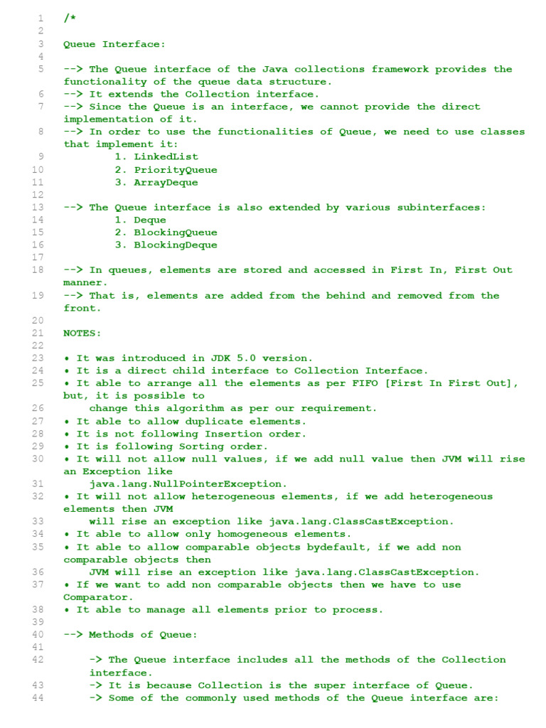 Queue Interface: Offer and Poll Methods | PDF | Queue (Abstract Data ...
