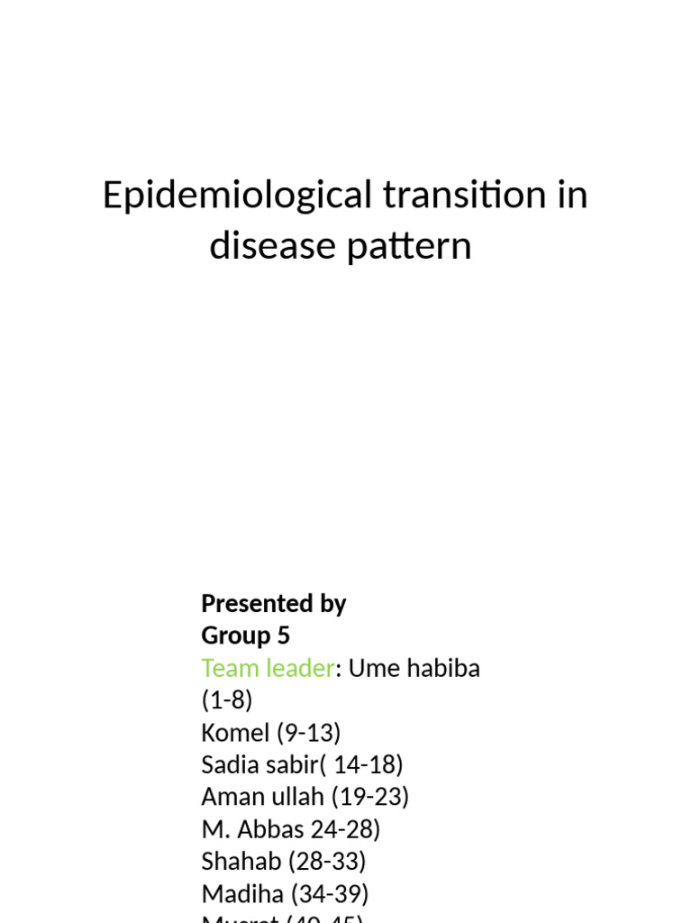 Epidemiological transition | PDF | Birth Rate | Mortality Rate