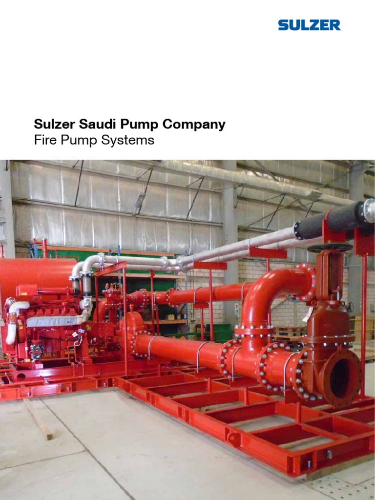 Sulzer Saudi Pump Company Fire Pump Systems E10521 | PDF | Pump | Valve