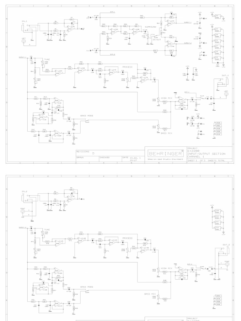 Behringer Ex 2200 Schematics | PDF
