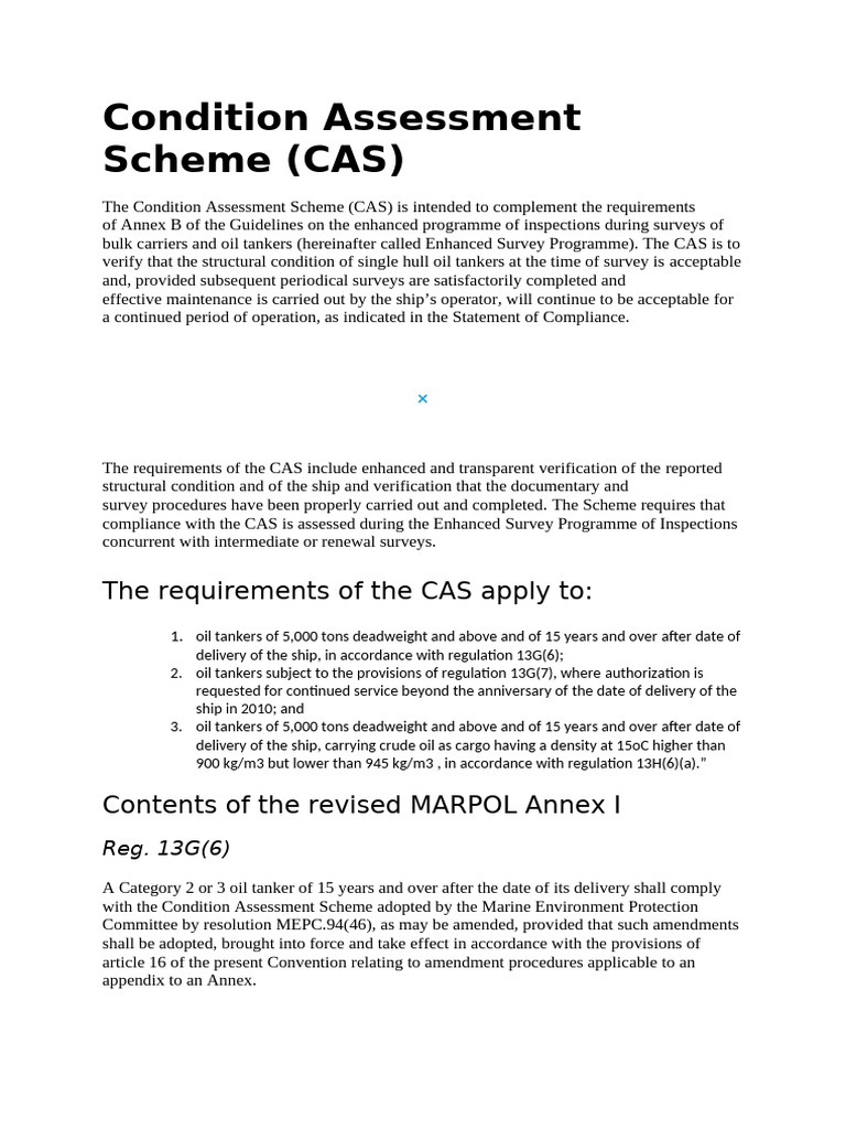 Condition Assessment Scheme | PDF | Oil Tanker | Ships