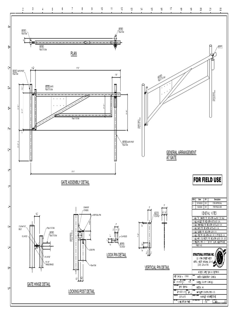 Gate Assembly and Detail Plans | PDF