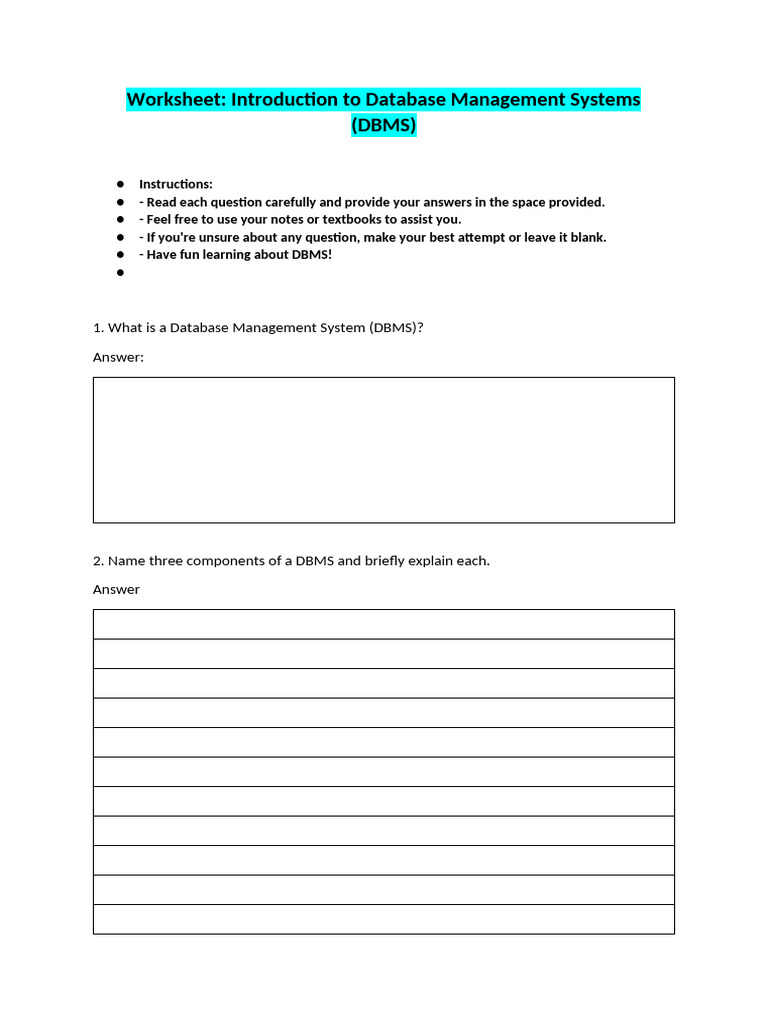 Worksheet Dbms Basic1 | PDF