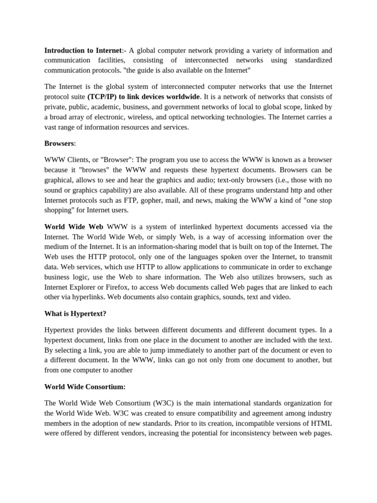 Understanding the World Wide Web | PDF | Websites | World Wide Web