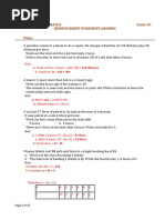 Class 5 Unitary Method Worksheet | PDF